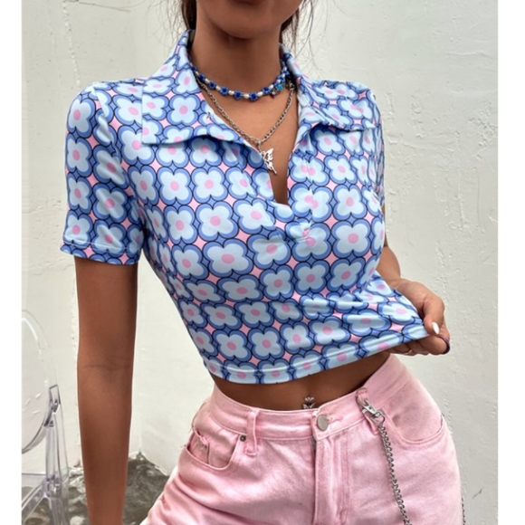 Zara | Tops | Zara Retro 7s Crop Top | Poshmark